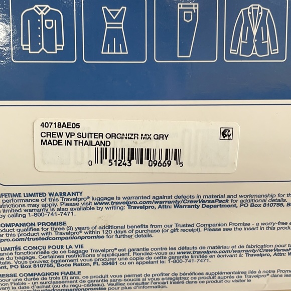 Travelpro | Other | Travelpro Crew Versapack Max Size Suiter Organizer ...